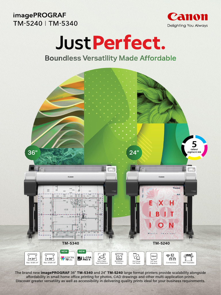 Canon TM-5340 & TM-5240 Printer Overview | PDF