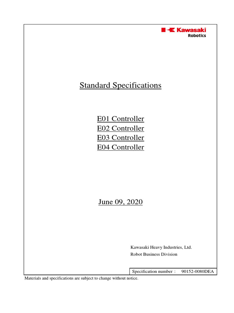 Specifications Controllers E-Controllers E01 E02 E03 E04 en 01 2021 ... Specifications Controllers E-Controllers E01 E02 E03 E04 en 01 2021 ...