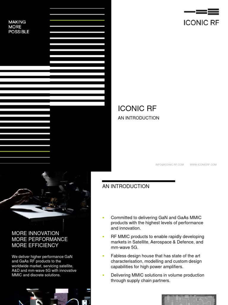 Iconic-Rf Overview Presentation | PDF | Amplifier | Extremely High ...
