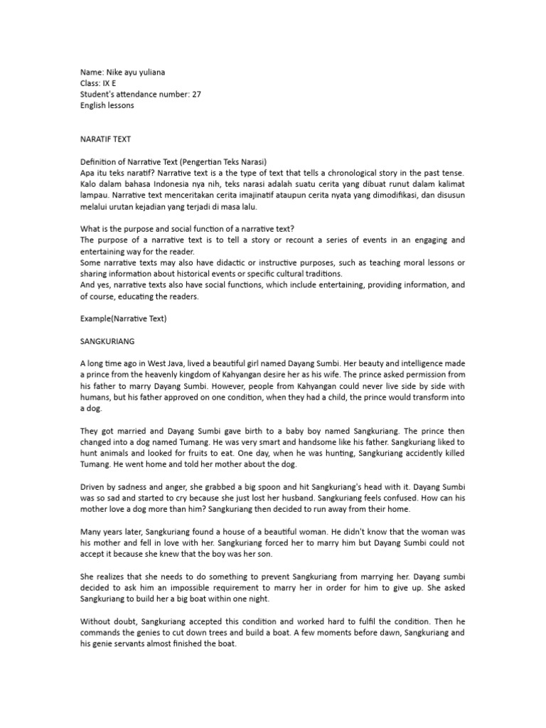 Narrative Text | PDF