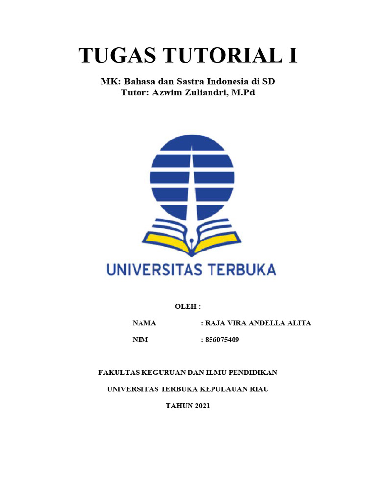 Raja Vira Andella Alita T.tutorial 1 (B. Indonesia) | PDF