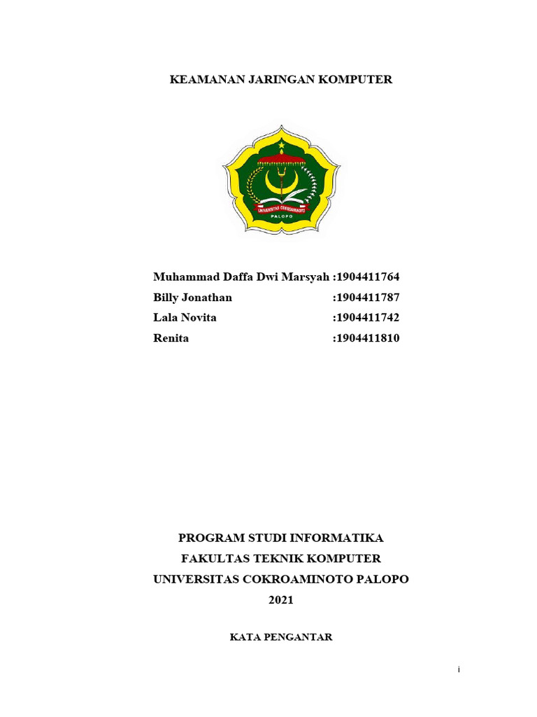 Makalah Keamanan Jaringan Kelompok 1 | PDF