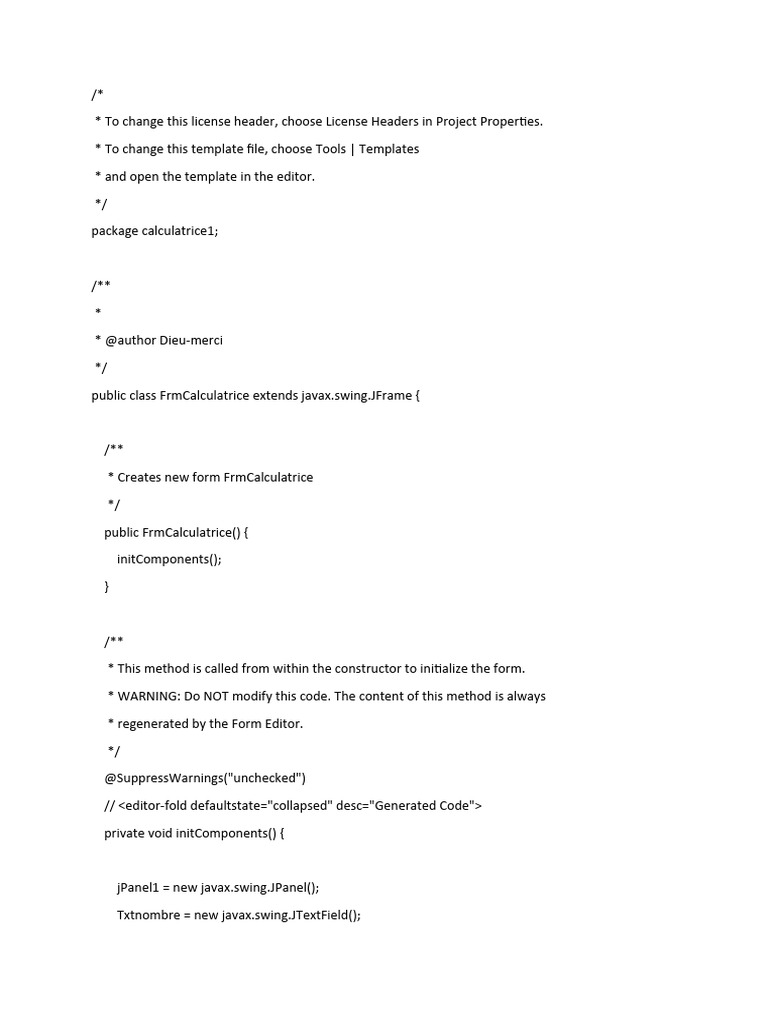 CALCULATRICE | PDF | Software | Java Platform