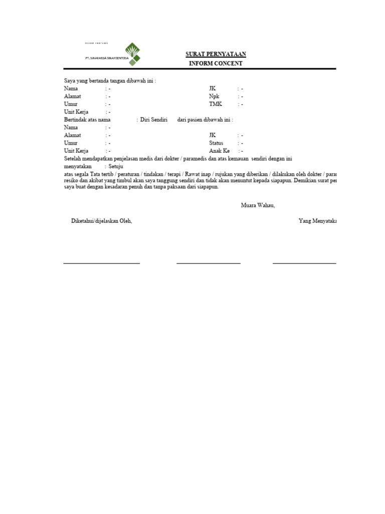 FORM PASIEN UMUM RAWAT INAP-Revisi3 FIX | PDF