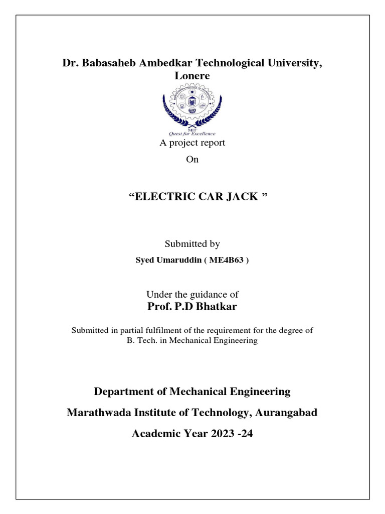 PROJECT REPORT UMAR 7th Sem | PDF | Gear | Belt (Mechanical)