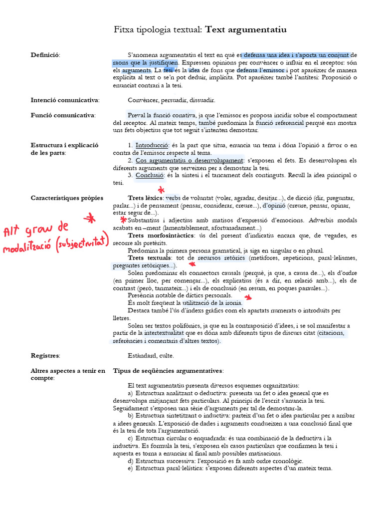 Text Argumentatiu | PDF