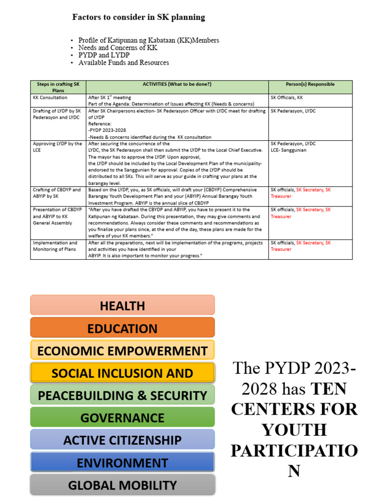Steps in Crafting SK Plans | PDF | Entrepreneurship | Labour Economics