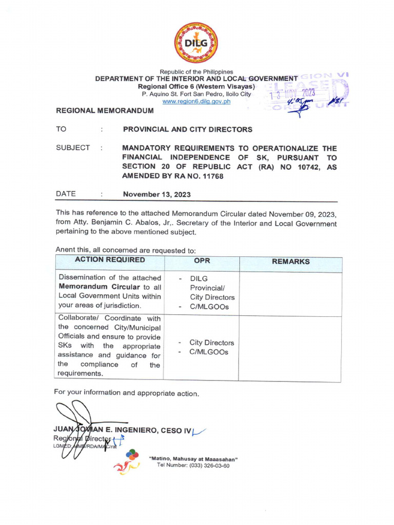 Mandatory Requirements To Operationalize The Financial Independence of ...