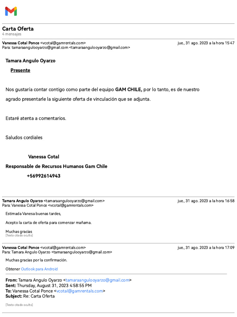 Gmail - Carta Oferta | PDF