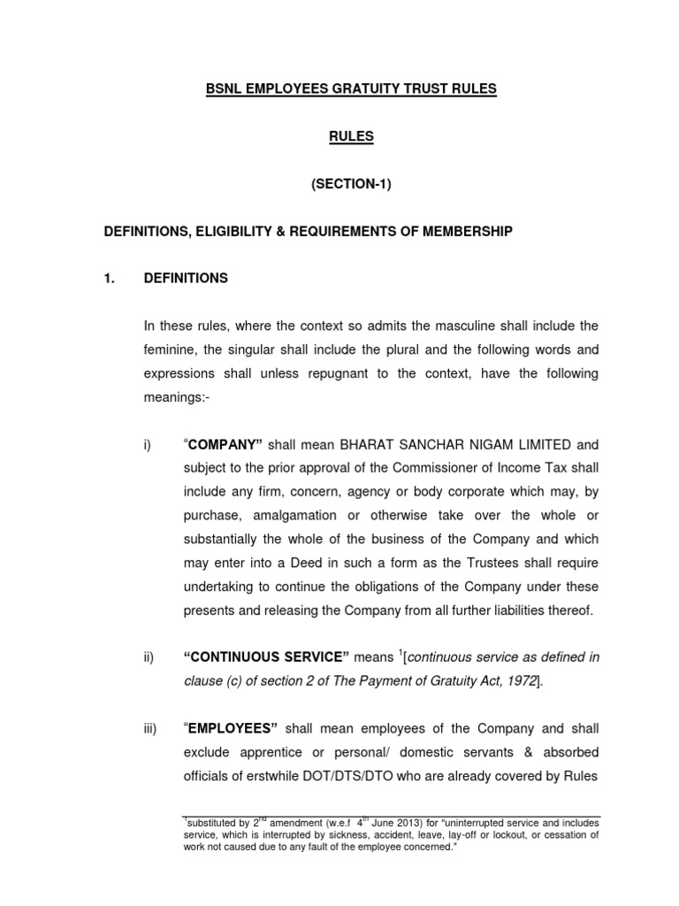 Gratuity Trust Rules - Revised - 04062013 | PDF | Finance & Money ...