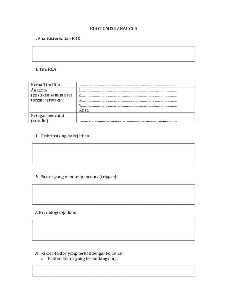 Contoh Form Fmea Dan Rcadocx | PDF