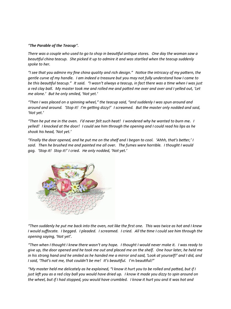 The Teacup Story: A Journey to Beauty | PDF