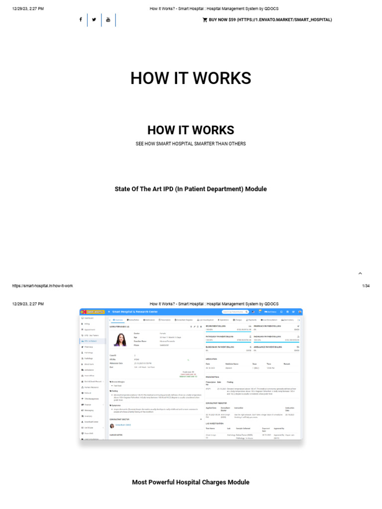 Smart Hospital Management System Overview | PDF | Hospital | Service ...