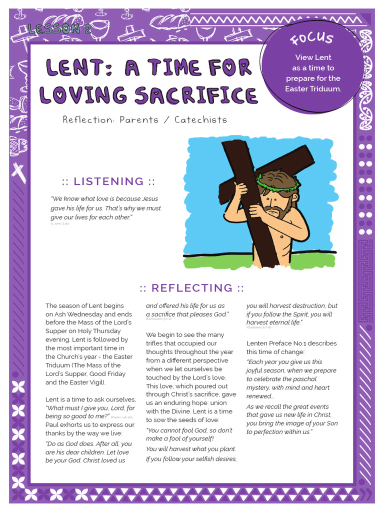 Parent's Lesson 2 | Download Free PDF | Lent | Easter