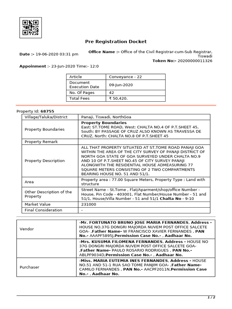 Dominic Pre-Registration Docket | PDF