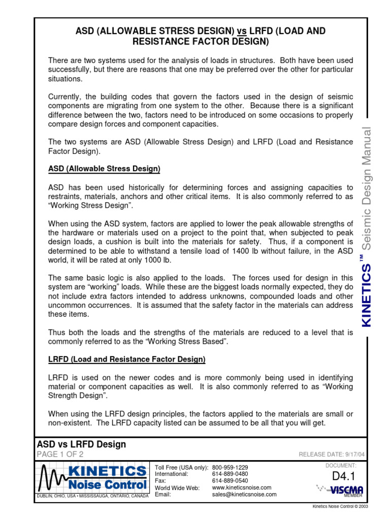 d4.1 Asd Vs LRFD | PDF | Civil Engineering | Engineering