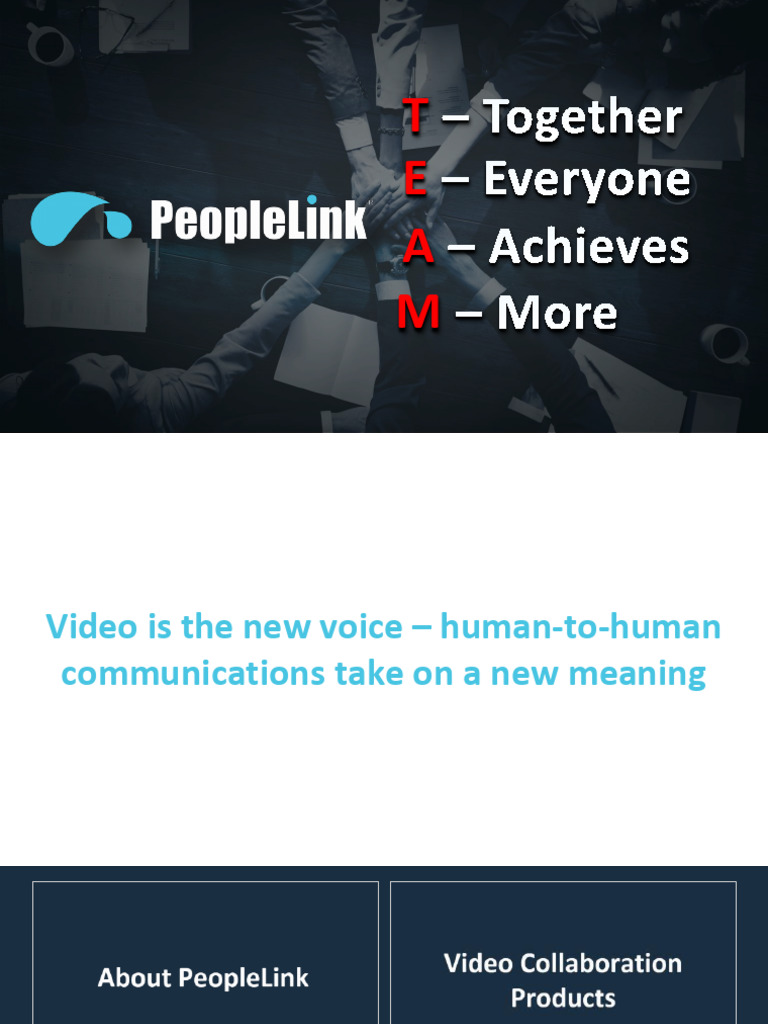 PeopleLink: Unified Video Solutions | PDF | Microphone | Hdmi