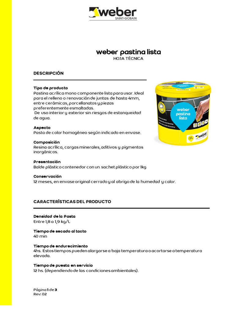HT Weber Pastina Lista | PDF | Cerámica | Química