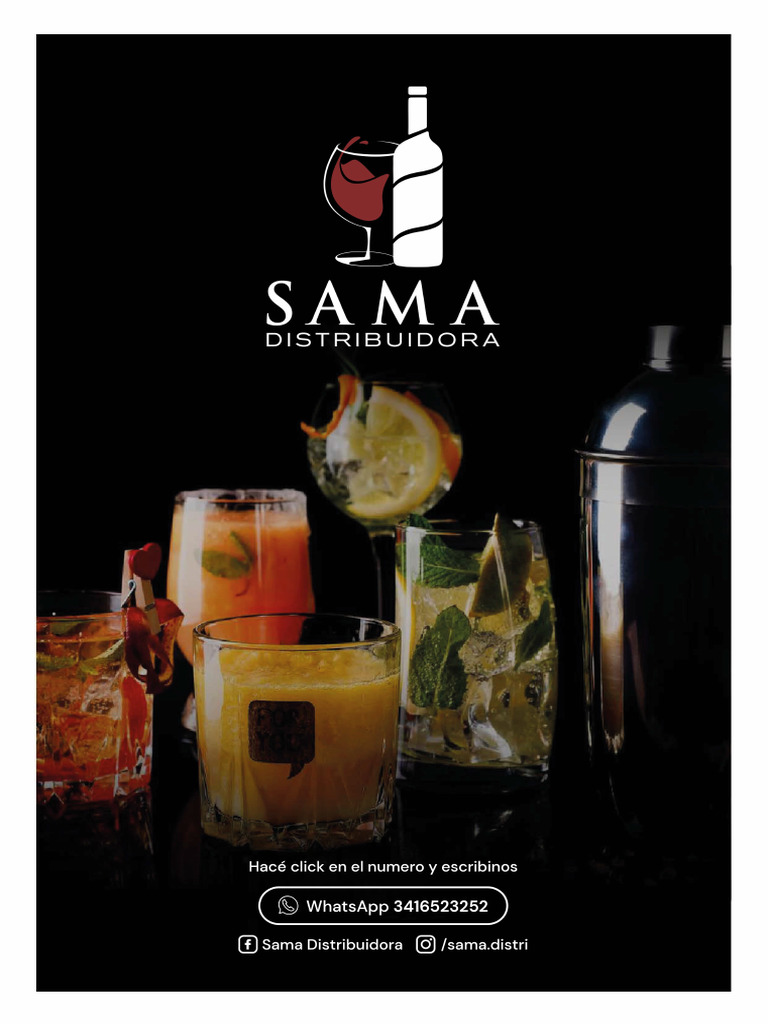 Catálogo de Bebidas SAMA Distribuidora | PDF | Bebida | Vino