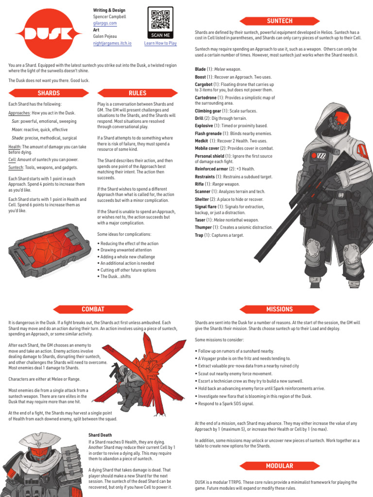 DUSK Core Rules | PDF