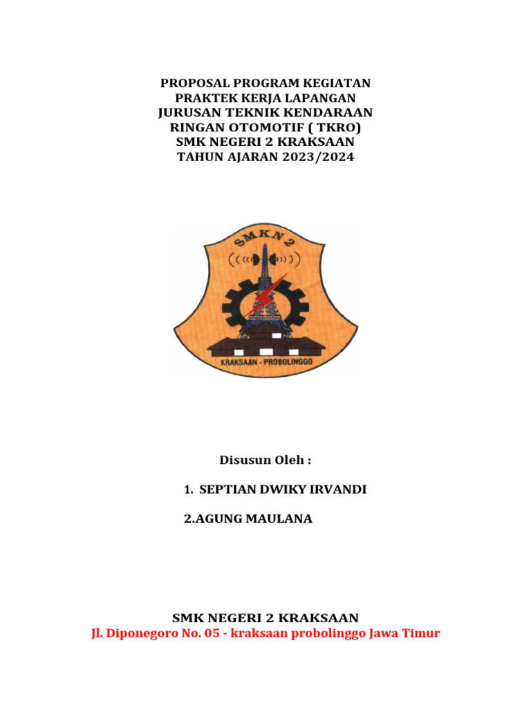 Contoh Proposal PKL | PDF