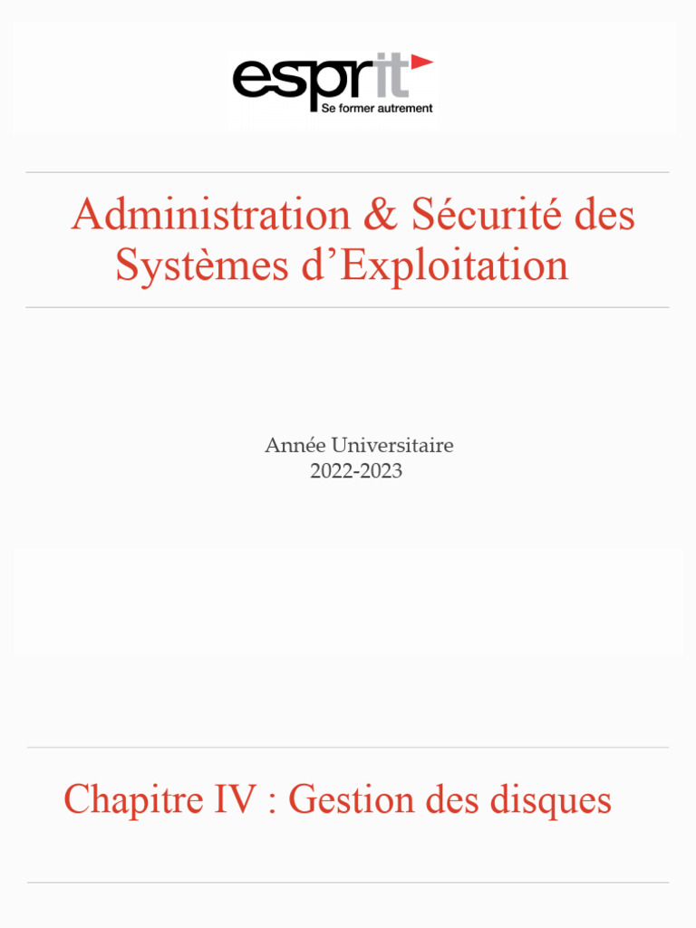 Gestion Des Disques | PDF | Système de fichiers | Fichier informatique