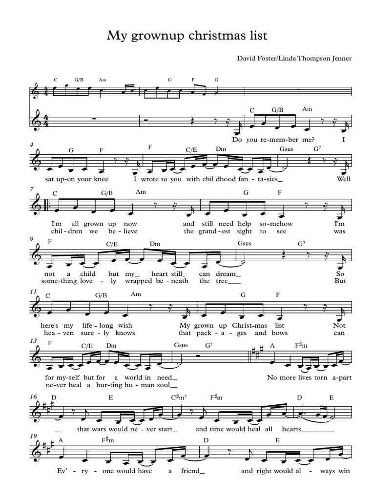 My - Grownup - Christmas - List C | PDF