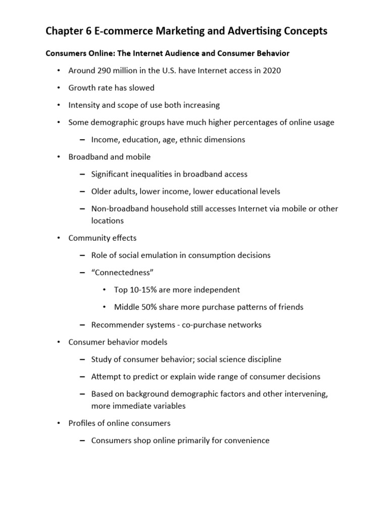 Chapter 6 E-Commerce | PDF | Online Advertising | Consumer Behaviour
