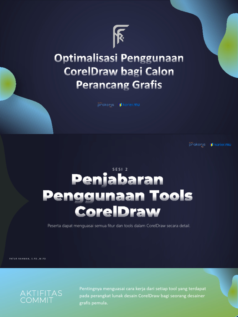 Sesi 2 - Penjabaran Penggunaan Tools Corel Draw | PDF | Seni | Komputer