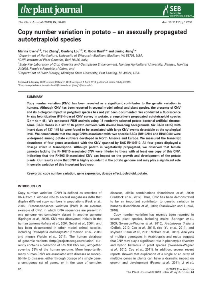 Iove Ne 2013 | PDF | Ploidy | Gene