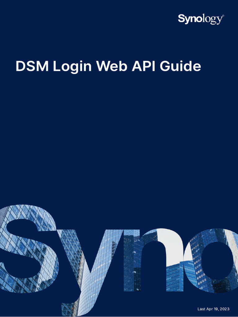 DSM Login Web API Guide Enu Español | PDF | Http Cookie | Computing DSM Login Web API Guide Enu Español | PDF | Http Cookie | Computing