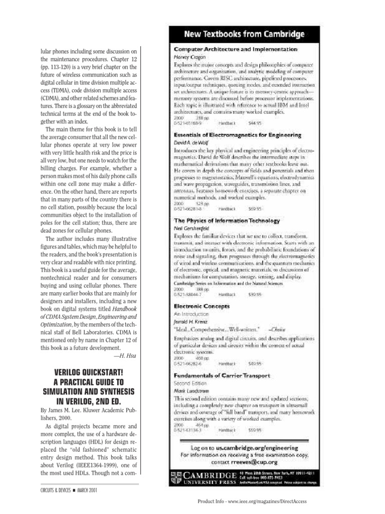 Verilog Quickstart A Practical Guide To | PDF | Hardware Description Language | Computing