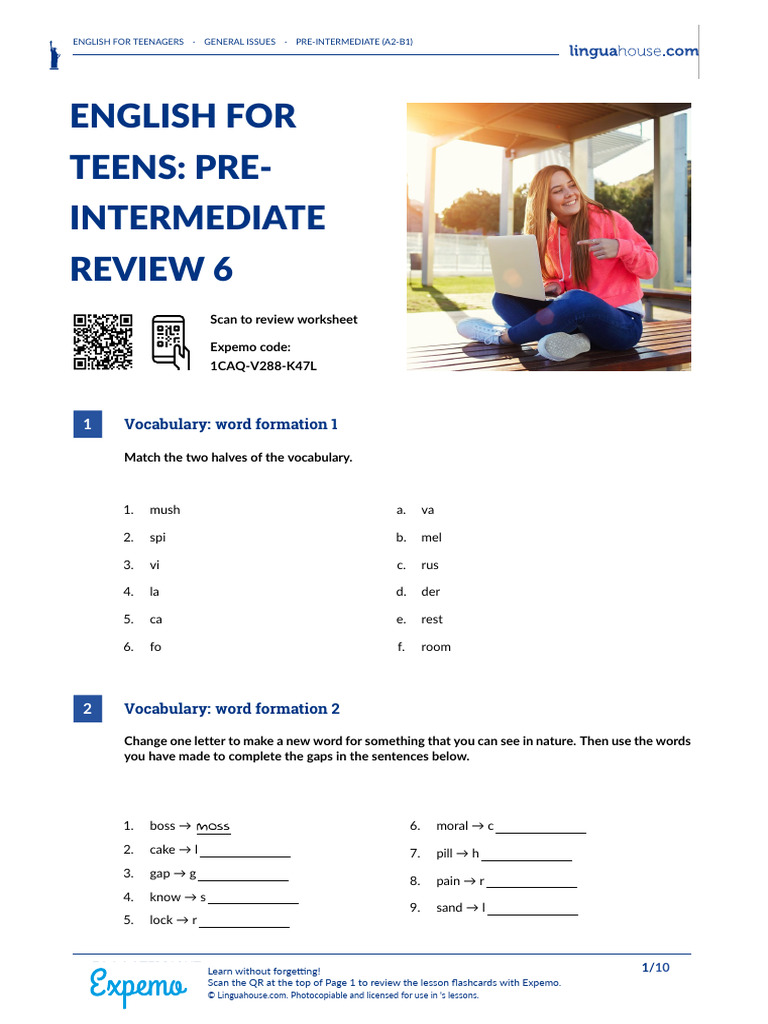 english-for-teens-pre-intermediate-review-6-american-english-student | PDF | Rain | English Language
