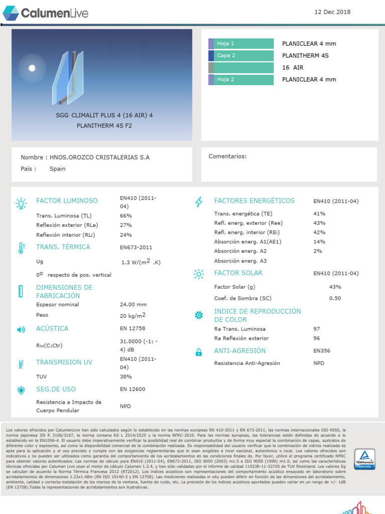 Planitherm 4s 4-16-4 | PDF