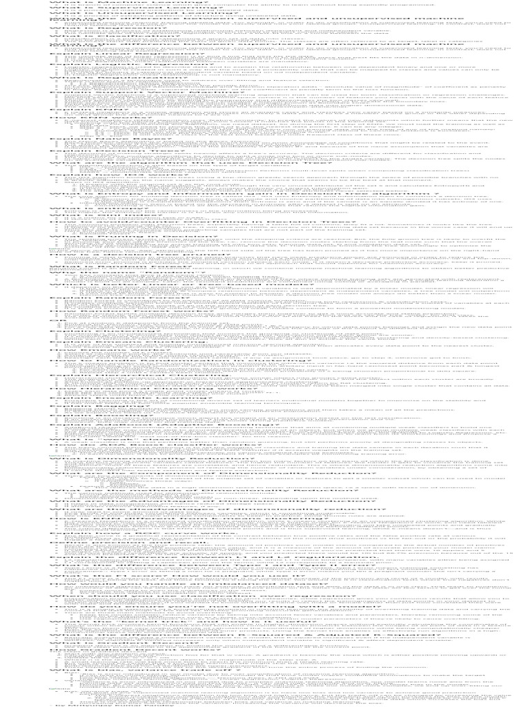 Machine Learning QNA | PDF | Cluster Analysis | Regression Analysis