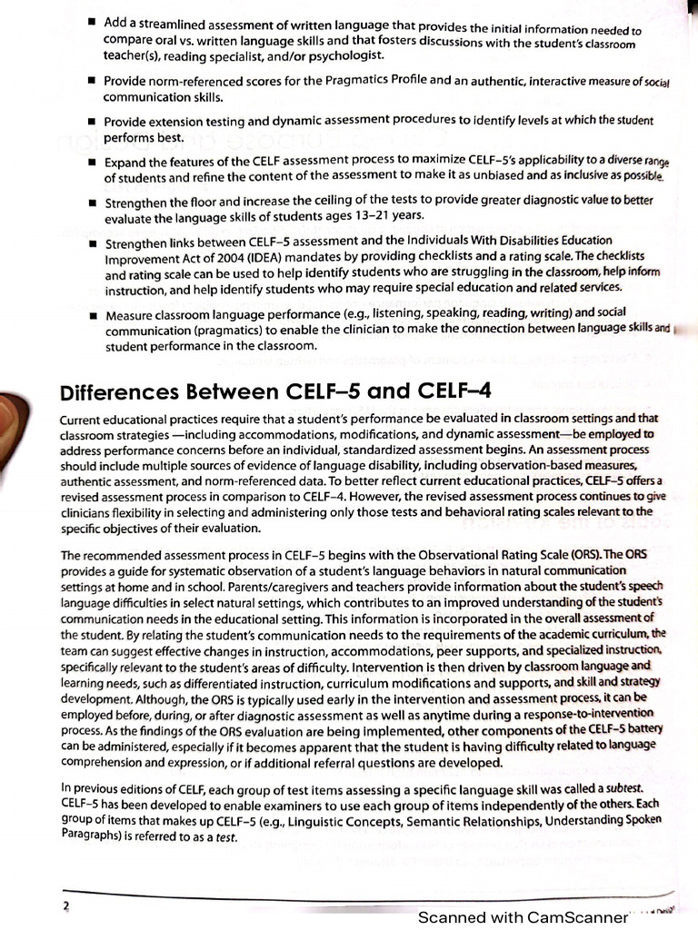 CELF 5 UK Technical Manual | PDF