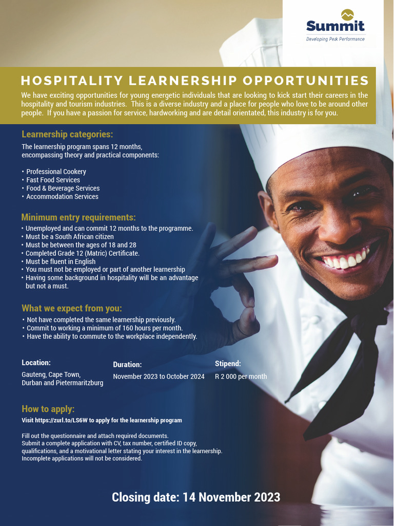 Hospitality Learnership for Youth | PDF