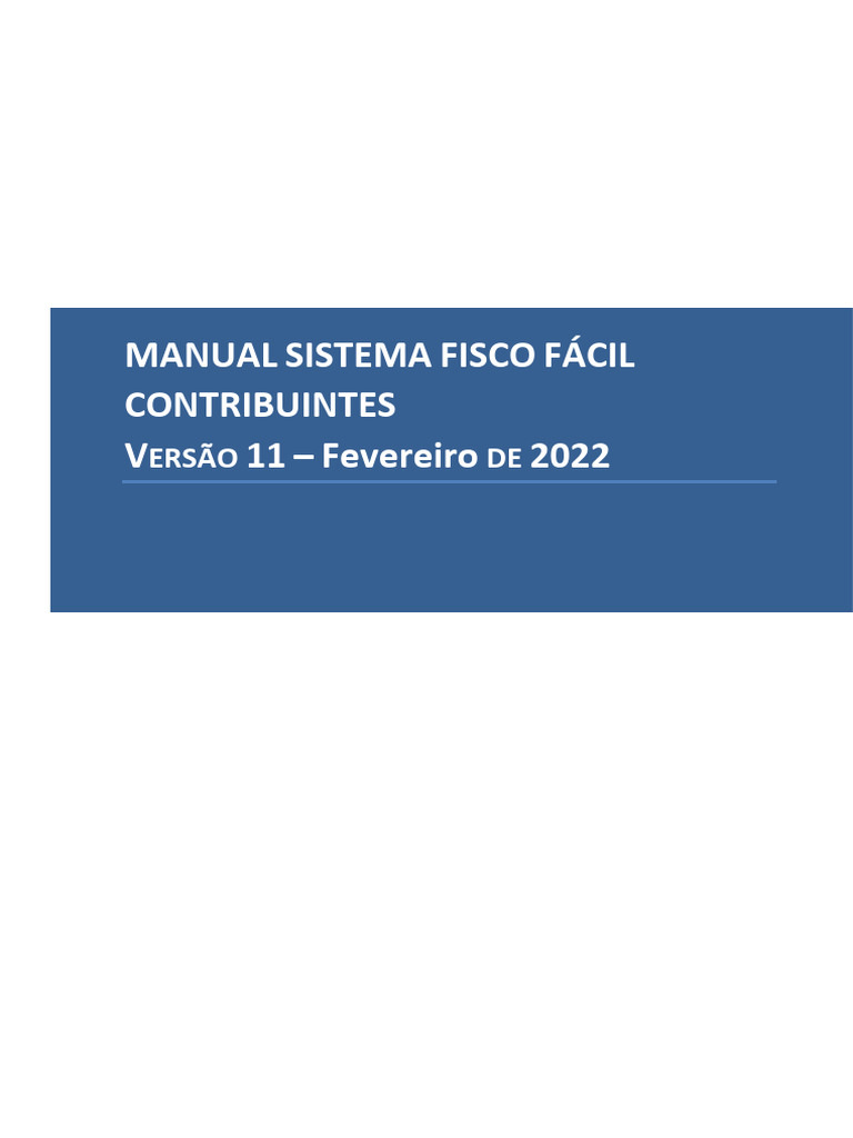 Manual Fisco Facil Versao11 | PDF | Recibo