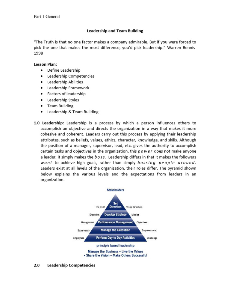 Leadership and Team Building Overview | PDF | Leadership | Power ...