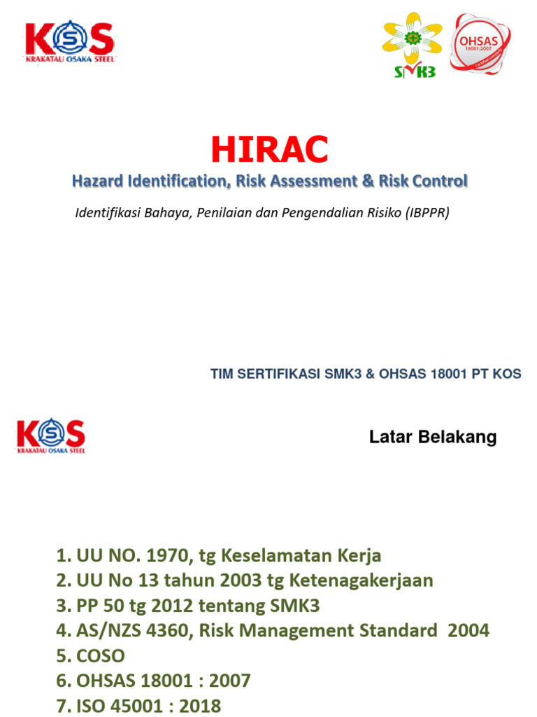 Materi HIRAC Peserta | PDF