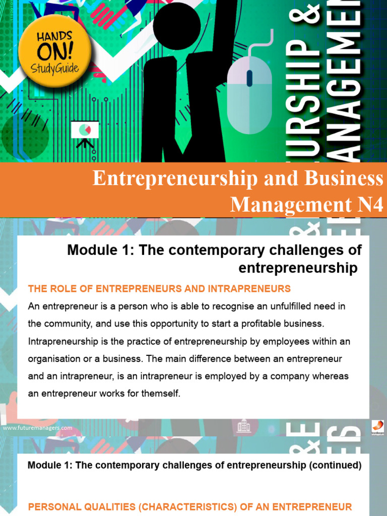 N4 Entrepreneurship and Business Management | PDF | Entrepreneurship | Marketing