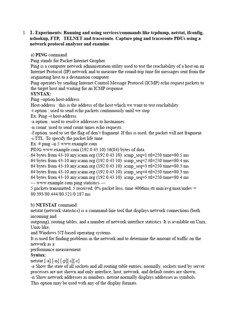 Networking Commands | PDF | File Transfer Protocol | Transmission ... Networking Commands | PDF | File Transfer Protocol | Transmission ...