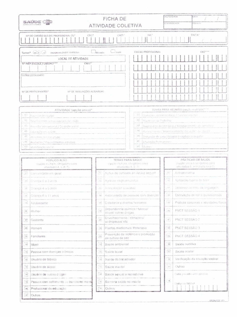 052 - Ficha de Atividade Coletiva1 | PDF