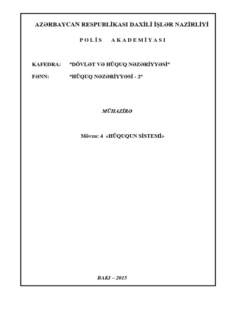 206 Movzu 4 Huququn Sistemi | PDF