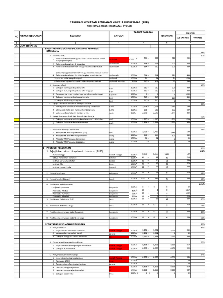 PKP - Puskesmas Cecar Januari Juni 2023 (Fikks | PDF | Sains & Matematika