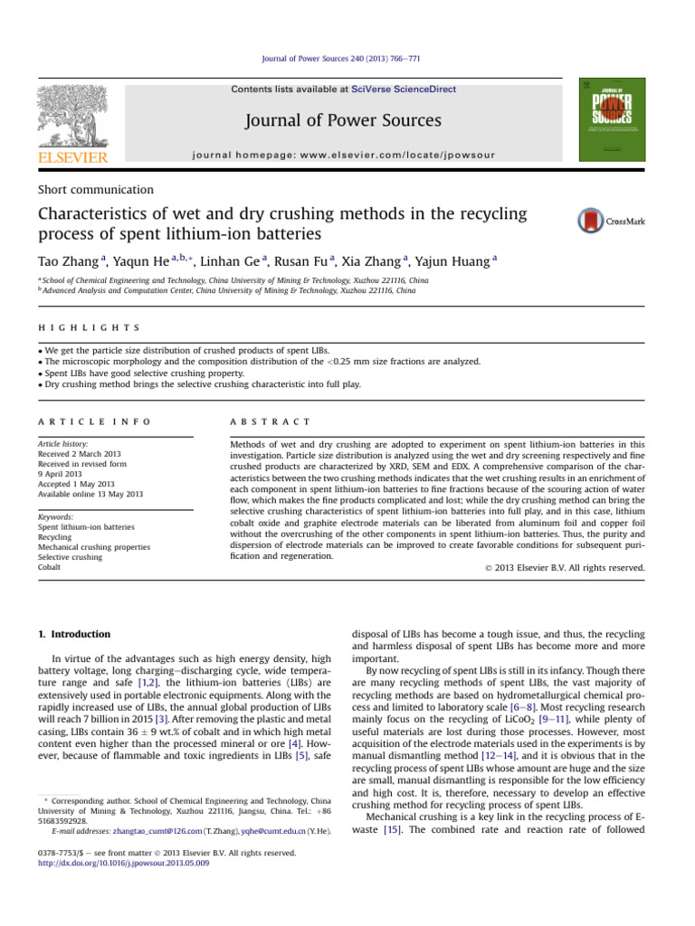 Charateristics of Wet & Dry Crushing Method | PDF | Secondary Sector Of ...