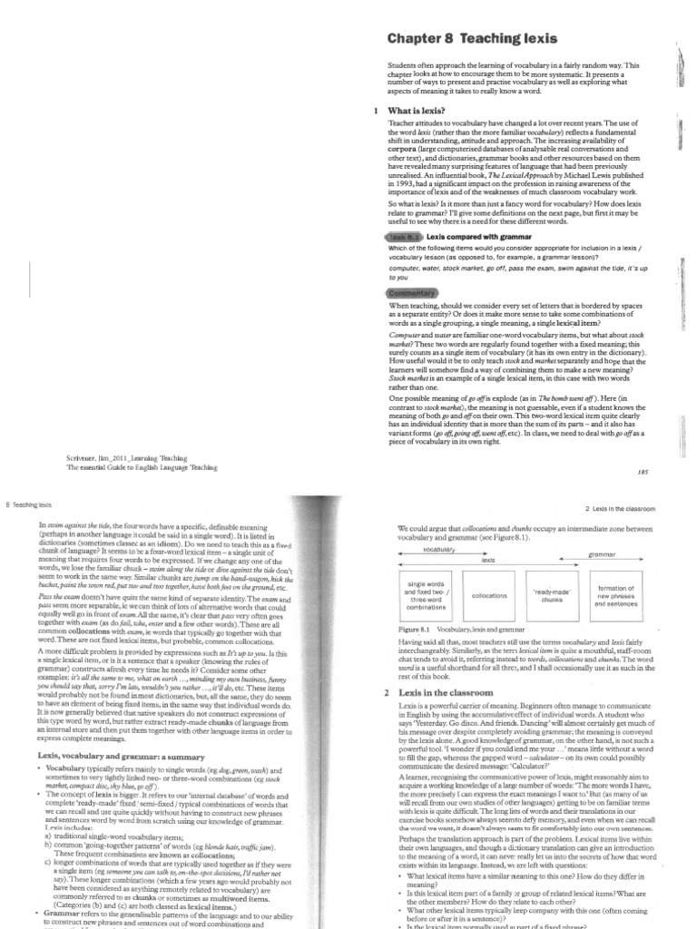 Teaching Lexis: Systematic Vocabulary Learning | PDF | Vocabulary | Human Communication