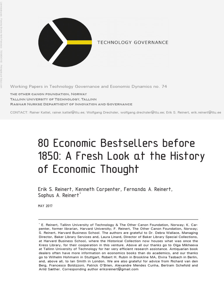 A Fresh Look at The History of Economic Thougth | PDF | Economies