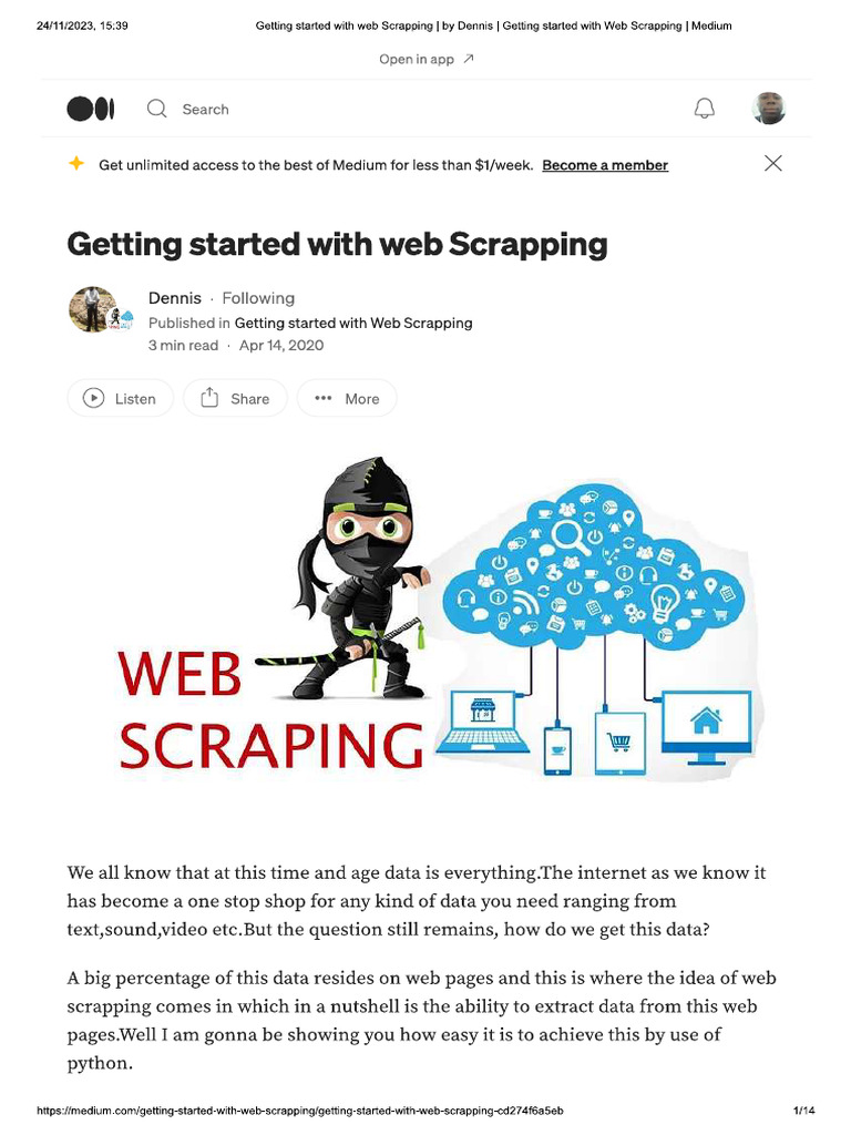 beginner guide to web scraping of data | PDF