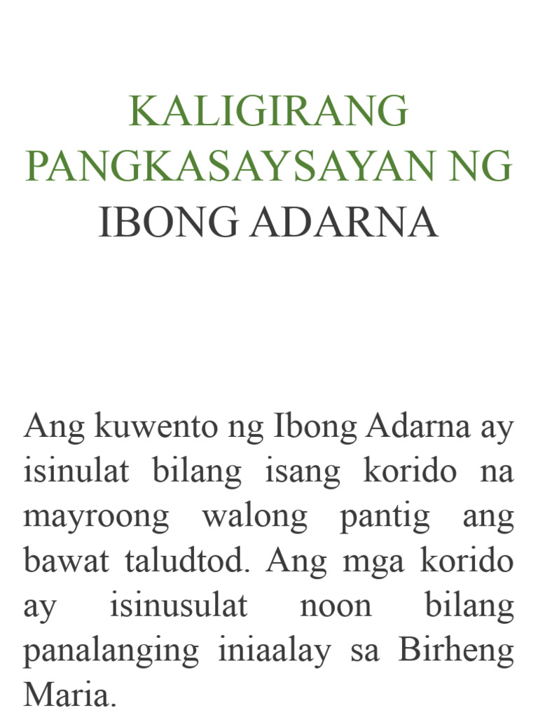 Kaligirang Pangkasaysayan NG Ibong Adarna | PDF